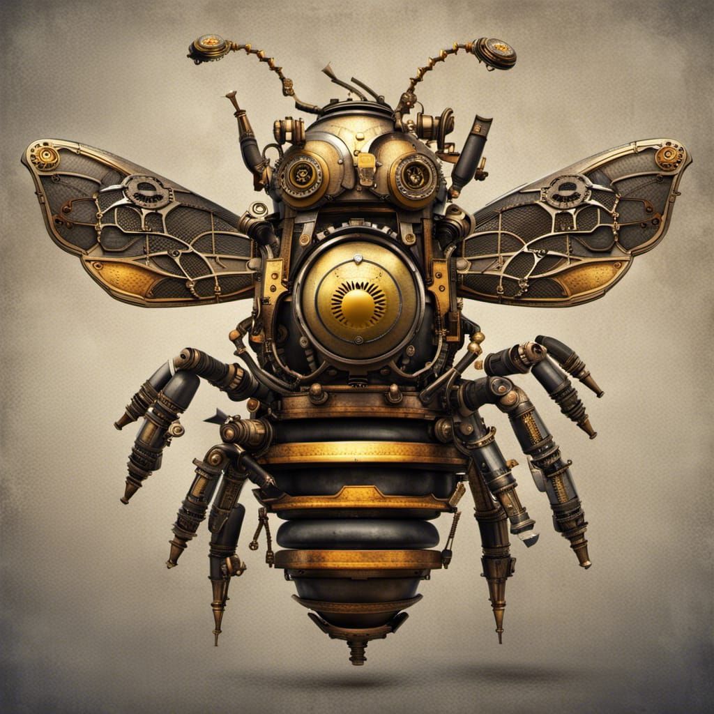 Mechanical Bees - AI Generated Artwork - NightCafe Creator