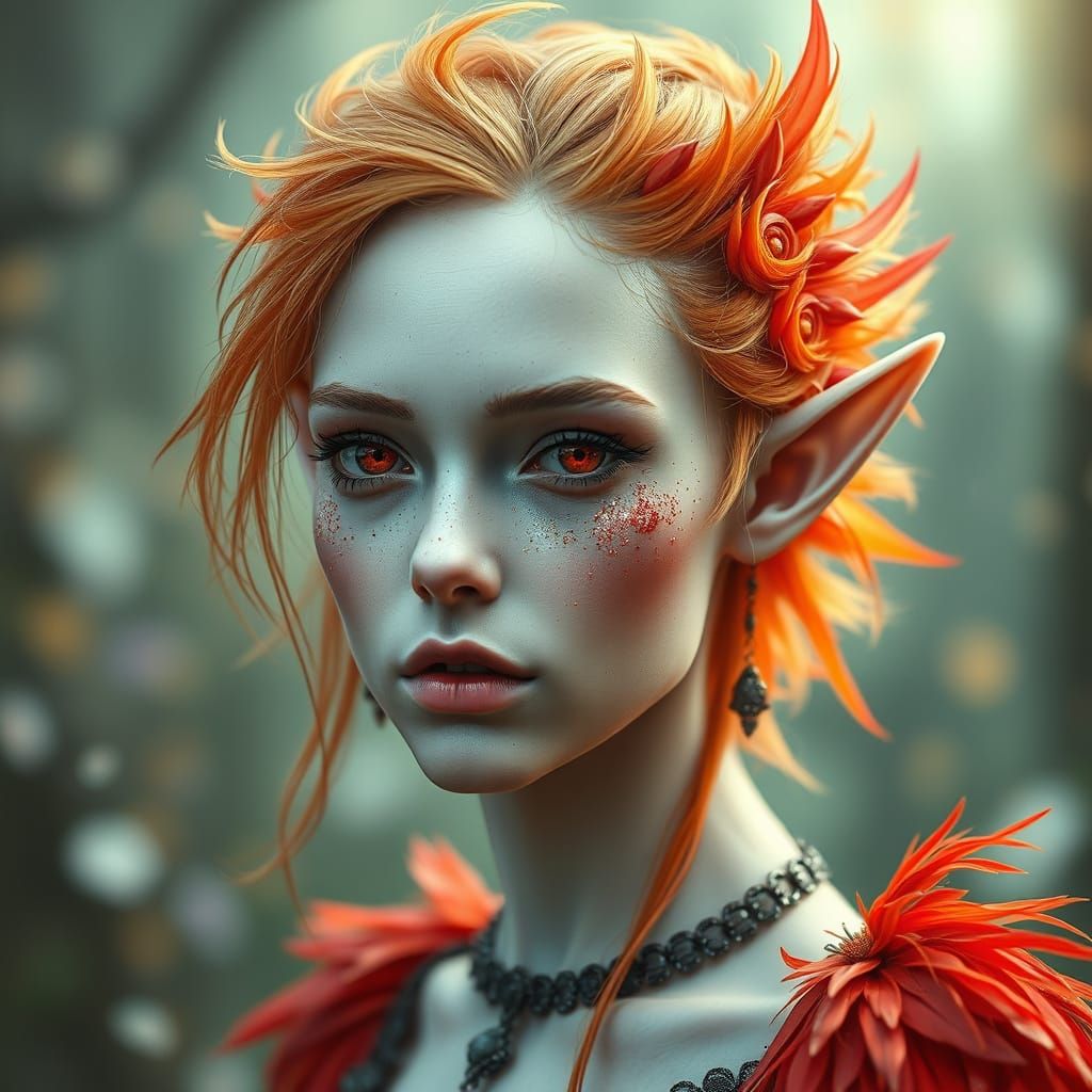 Enchanted Elven Beauty in Ethereal Splendor - AI Art