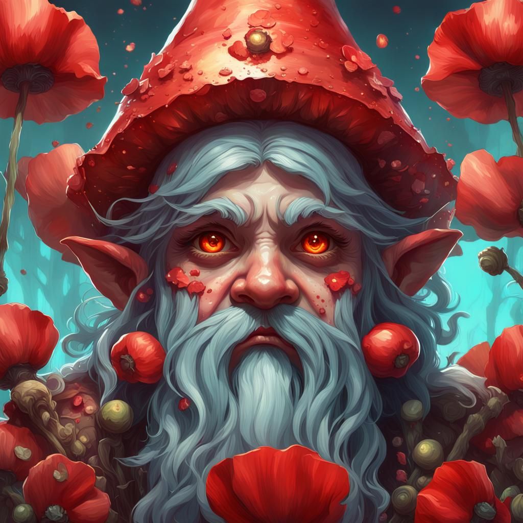 Poppy blossom gnome - AI Generated Artwork - NightCafe Creator