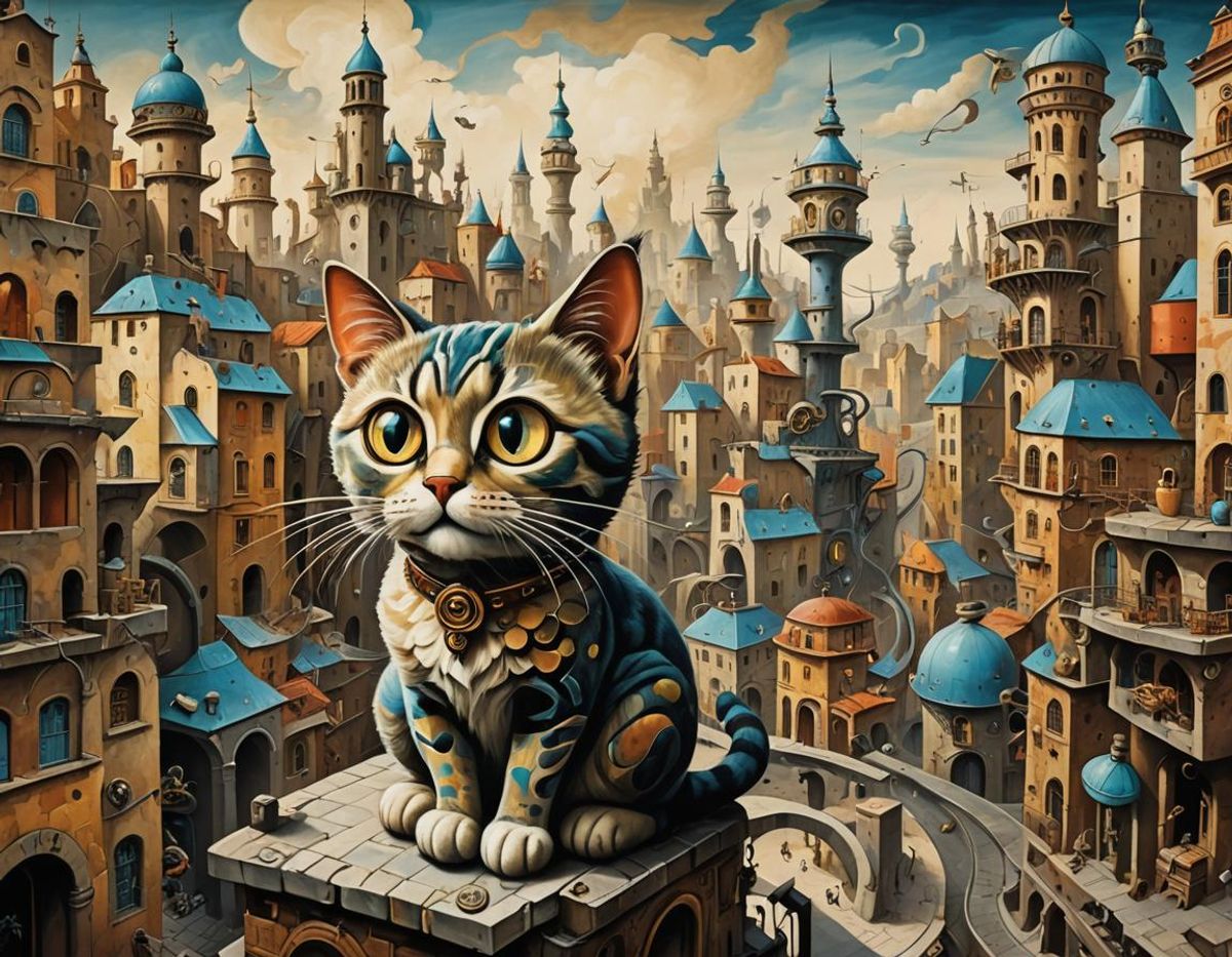 Surrealist Cats, Salvador Dali Style - AI Generated Artwork - NightCafe ...