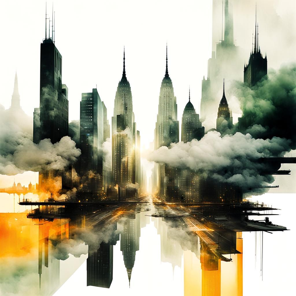 Double exposure photography of an abstract art form and an underexposed ...