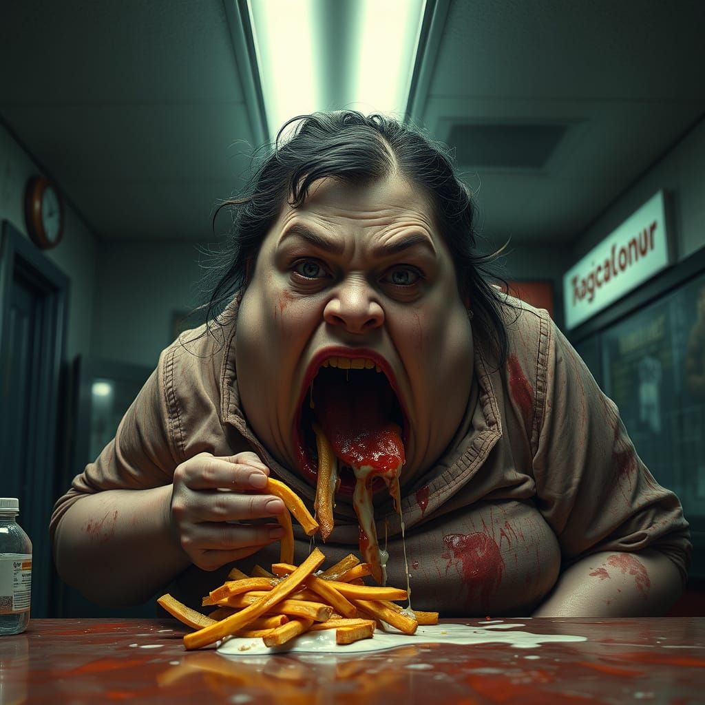 Customer of the Month Photo - Tormented Fast Food Devourer i...