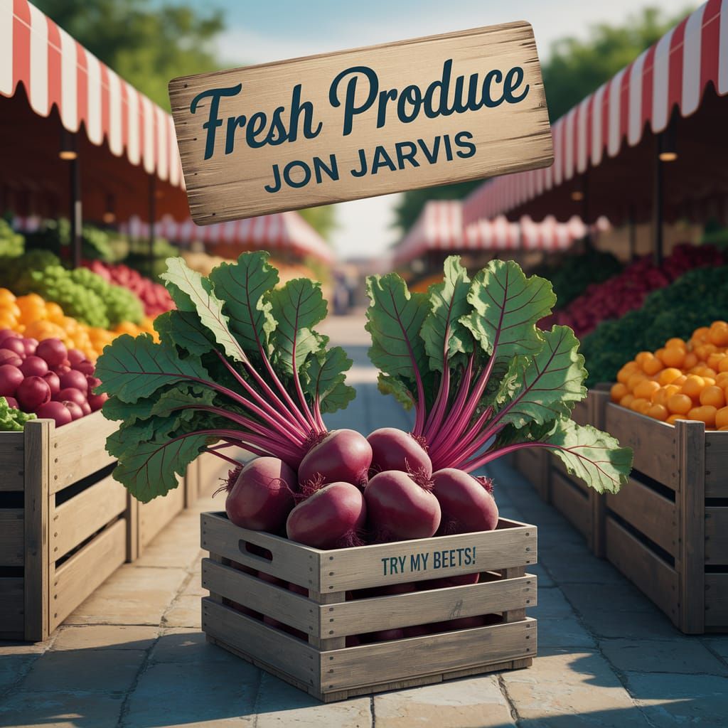 Crate of Beets at Farmer's Market Digital Art - AI Art