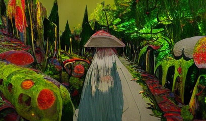 Shroom Wizard has a trippy walk home - AI Generated Artwork - NightCafe ...