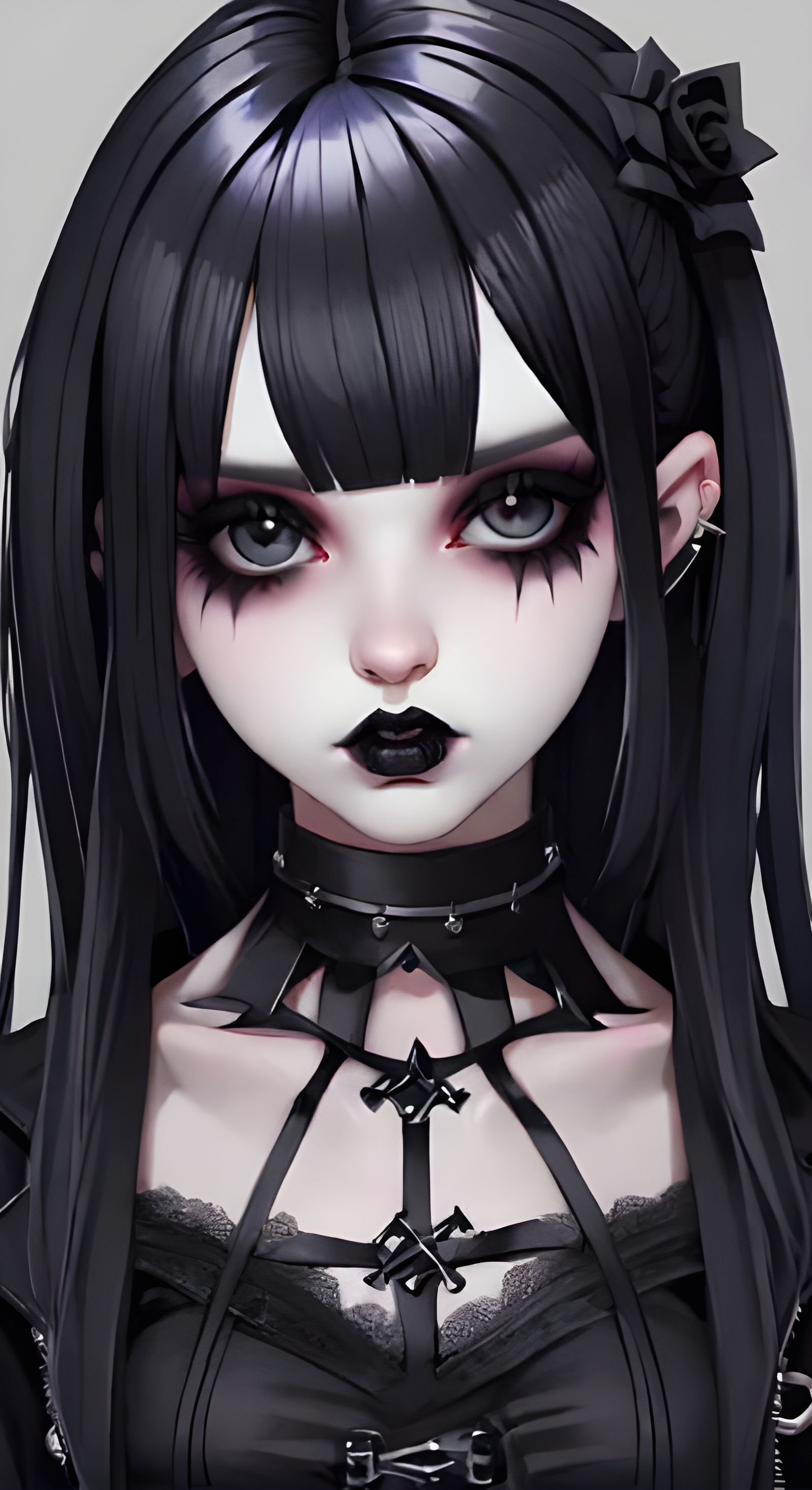 Beautiful Goth Girl Portrait - AI Generated Artwork - NightCafe Creator
