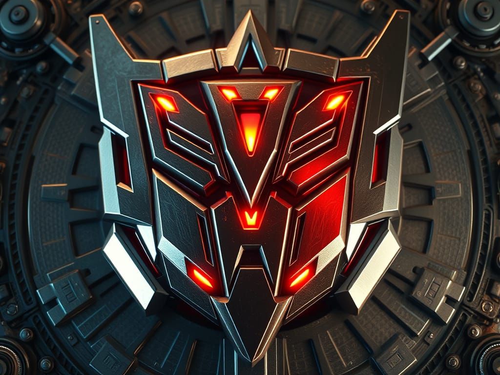 A spectacular Transformers-themed shield, featuring the iconic Autobot ...