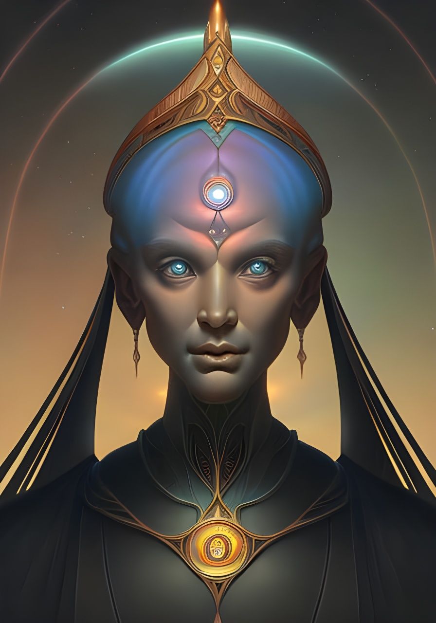Epic Alien god with much wisdom - AI Generated Artwork - NightCafe Creator