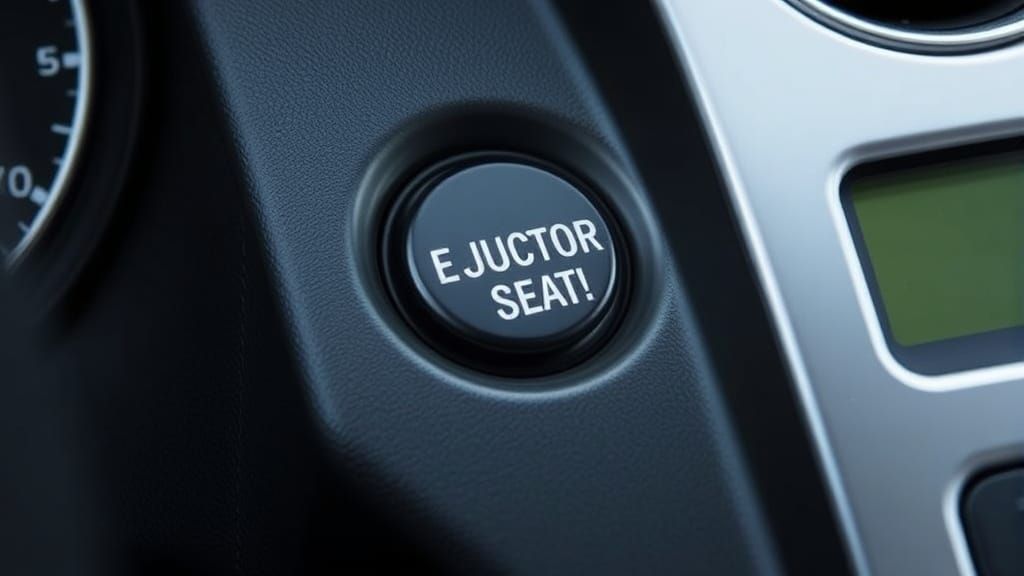 Ejector Seat Button in Retro-Futuristic Style - AI Art