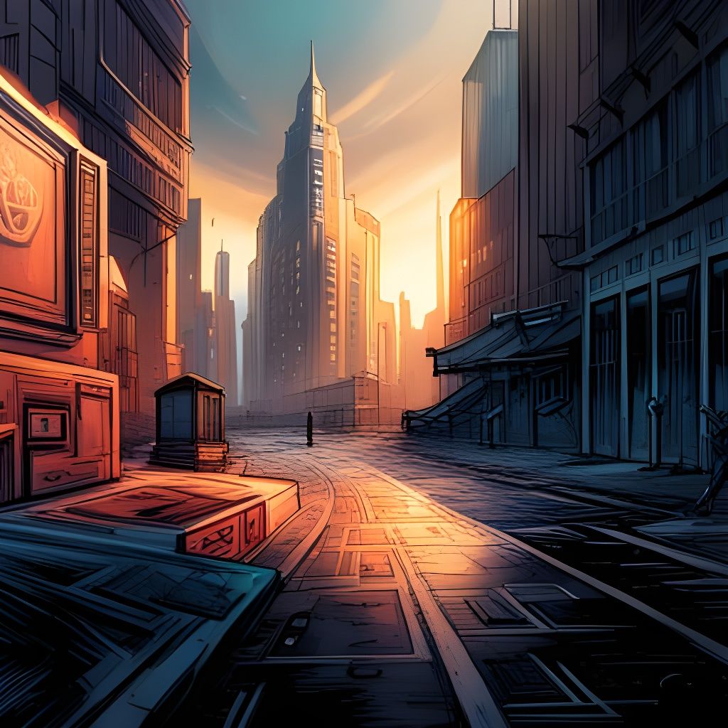 sci fi street - AI Generated Artwork - NightCafe Creator