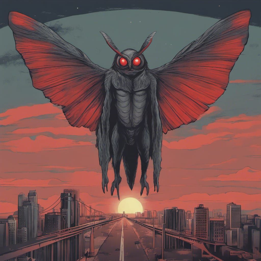 mothman over America - AI Generated Artwork - NightCafe Creator