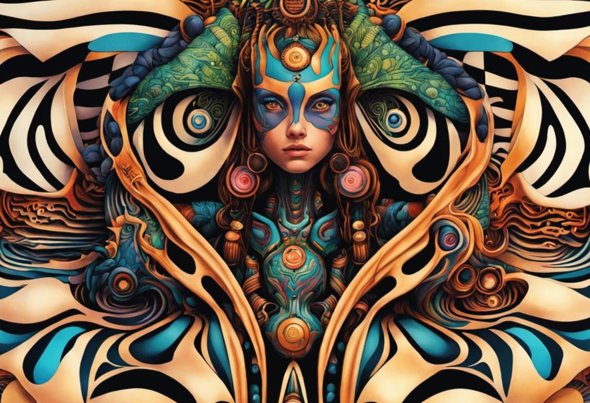 Abstract psy-sci-fi 22aug23 - AI Generated Artwork - NightCafe Creator