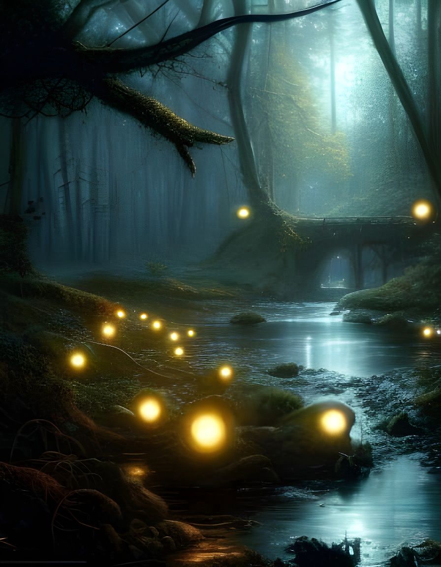 Willowgate at dusk | Spellbound forest | series - AI Generated Artwork ...