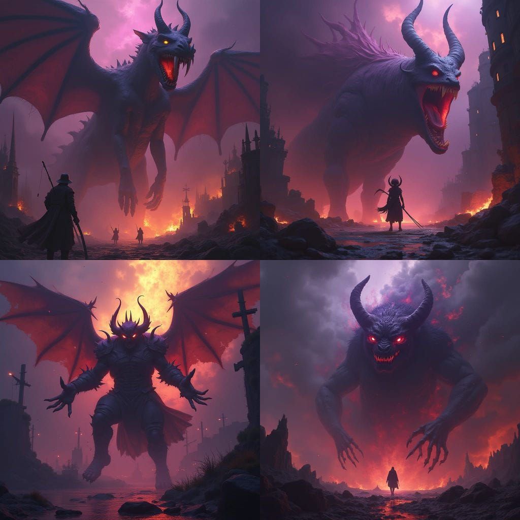 Hell on earth - Surreal Hellscapes in Dark Fantasy Art Styl...