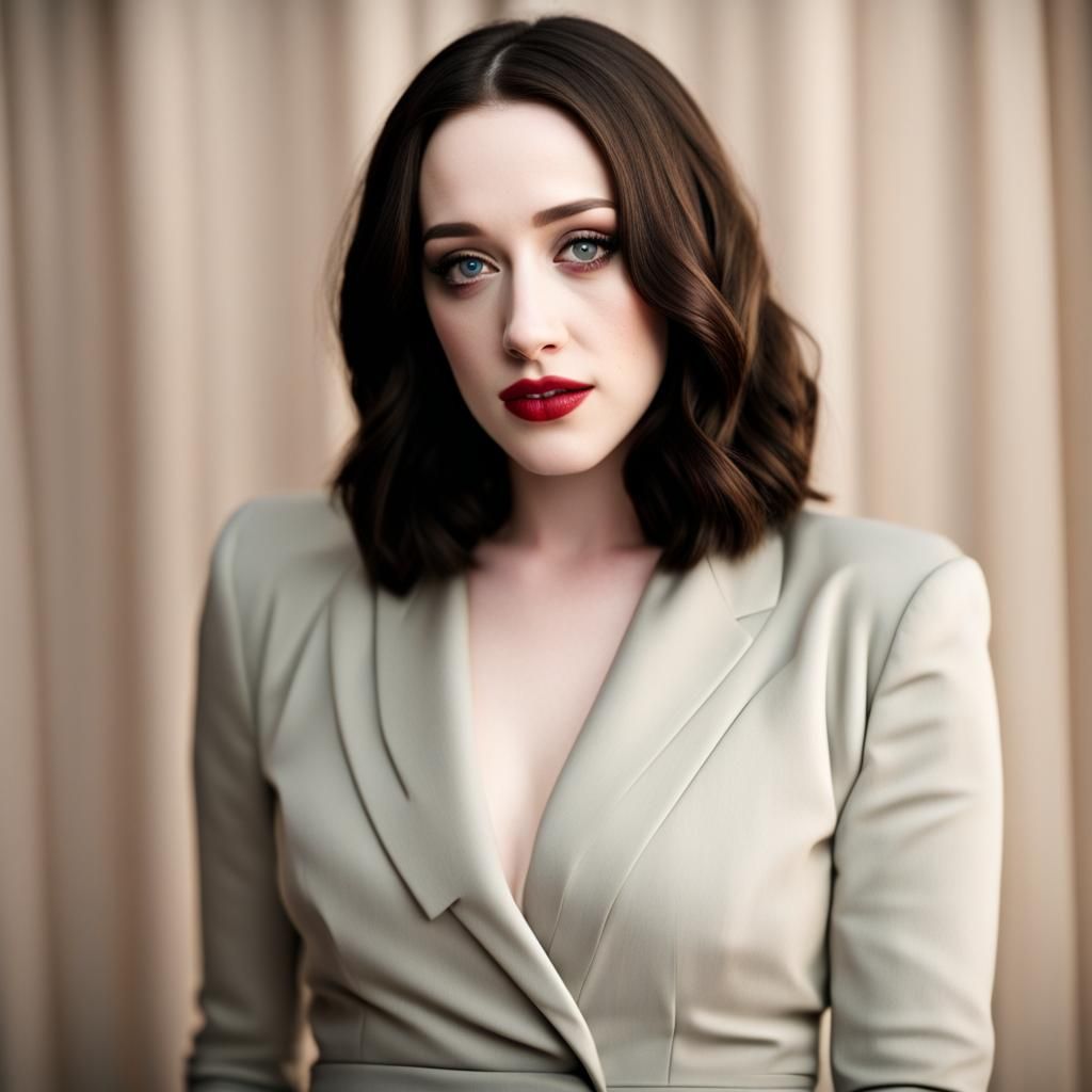 Kat Dennings with short hair! - AI Generated Artwork - NightCafe Creator