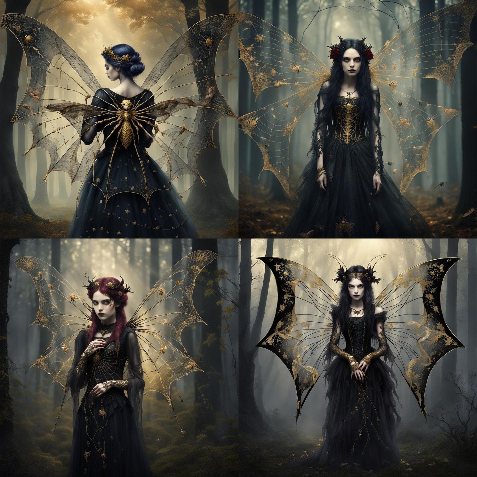 Gothic Fairies - AI Generated Artwork - NightCafe Creator