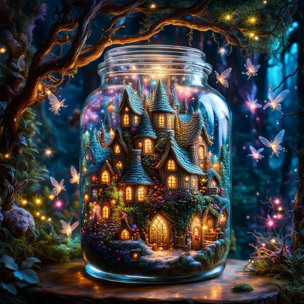 A jar of magic - AI Generated Artwork - NightCafe Creator