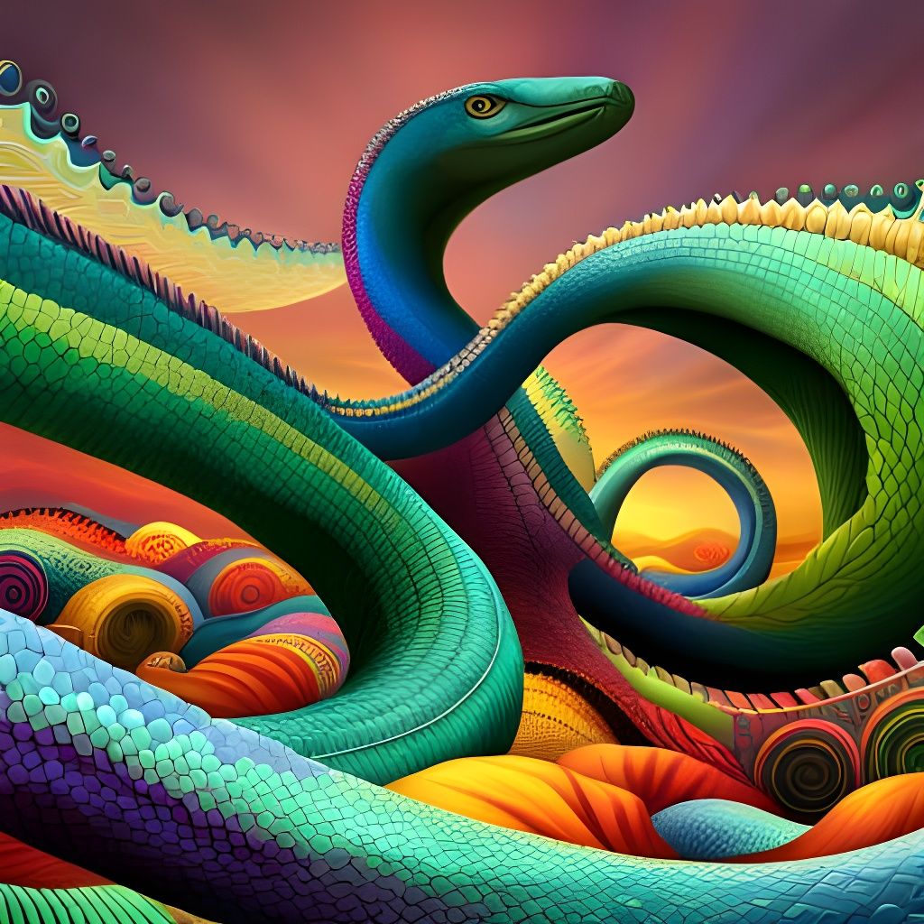 The Rainbow Serpent - AI Generated Artwork - NightCafe Creator