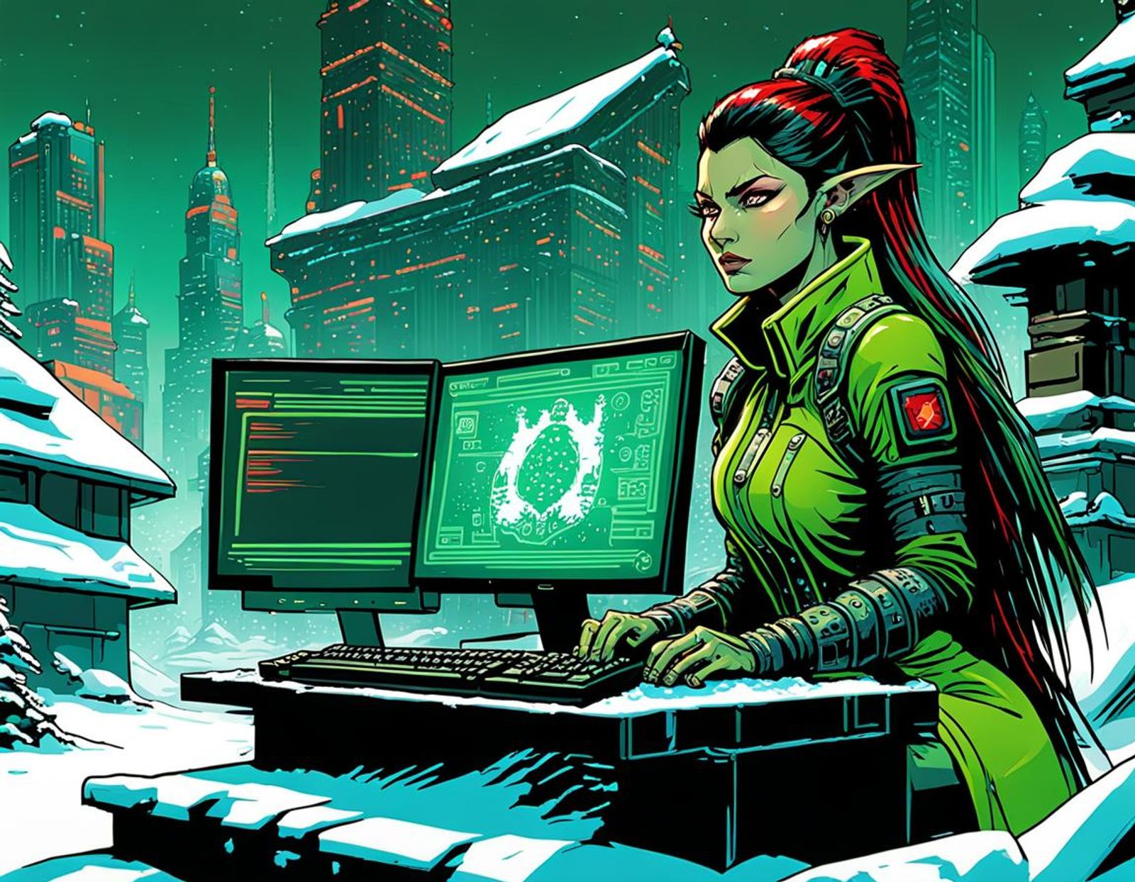 Hacking Fallout Style in Shadowrun - AI Generated Artwork - NightCafe ...