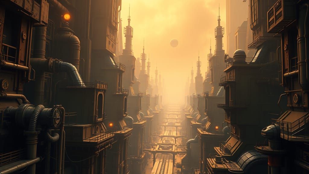 An underground mechanized empire made of the rusted metal of Mechanical ...