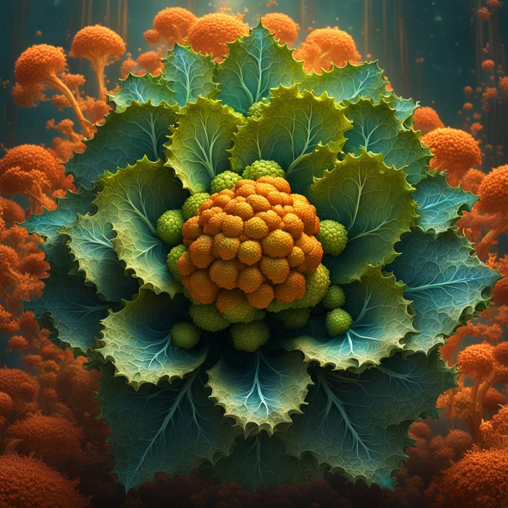 romanesco cabbage fractal - AI Generated Artwork - NightCafe Creator