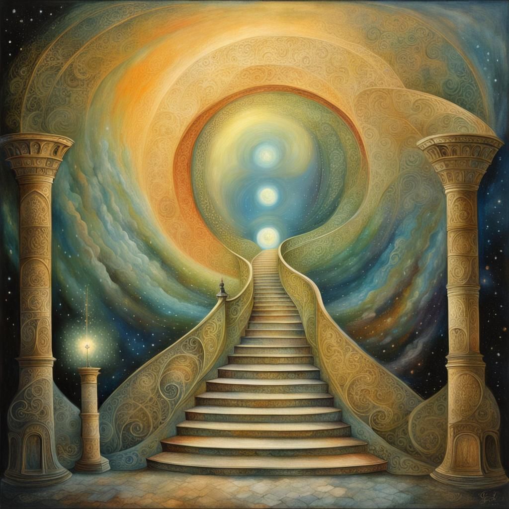 A stairway to heaven - AI Generated Artwork - NightCafe Creator