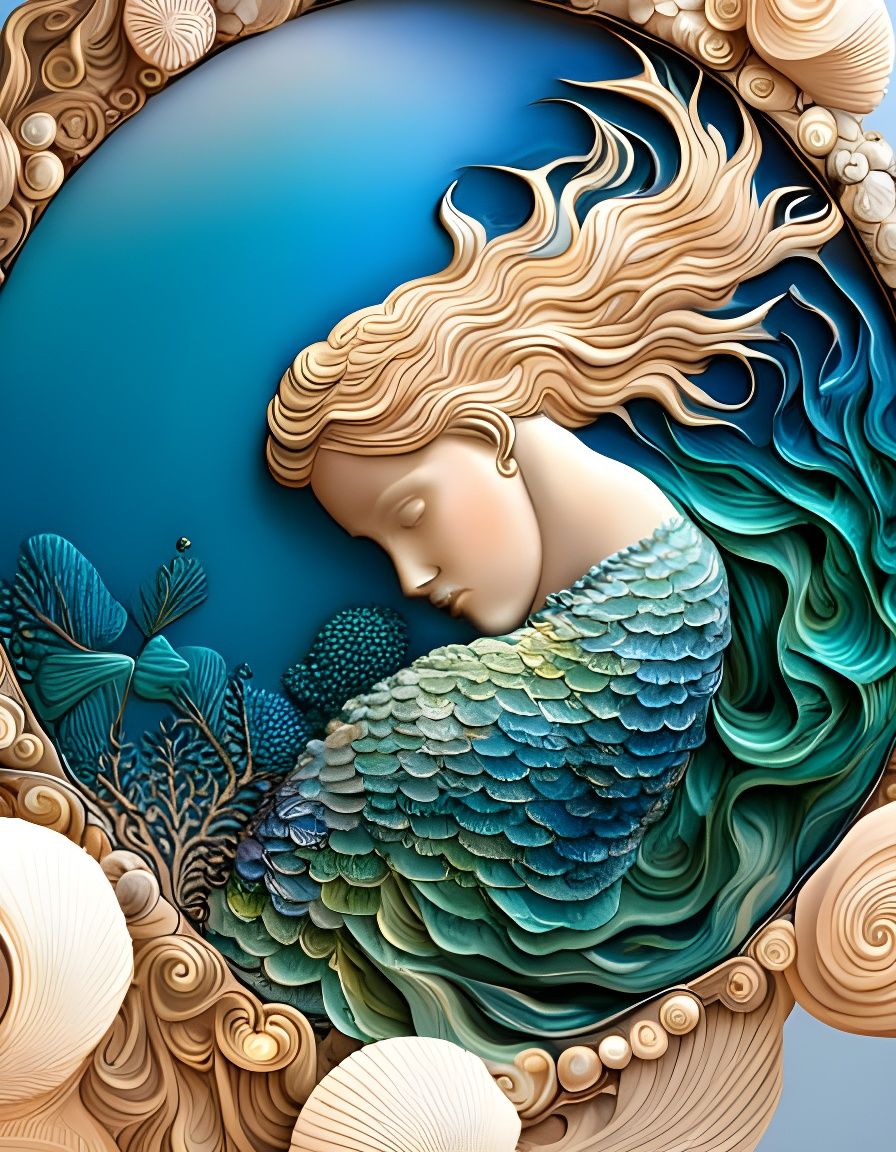 Cocooned Mermaid : r/nightcafe