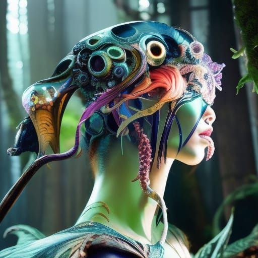 Beautiful Mutant Alien Woman - AI Generated Artwork - NightCafe Creator
