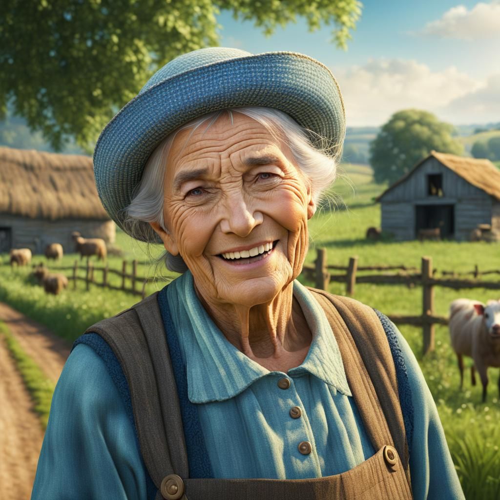 Happy granny - AI Generated Artwork - NightCafe Creator