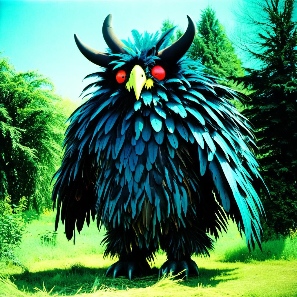 Horned Cryptid Owl - AI Generated Artwork - NightCafe Creator