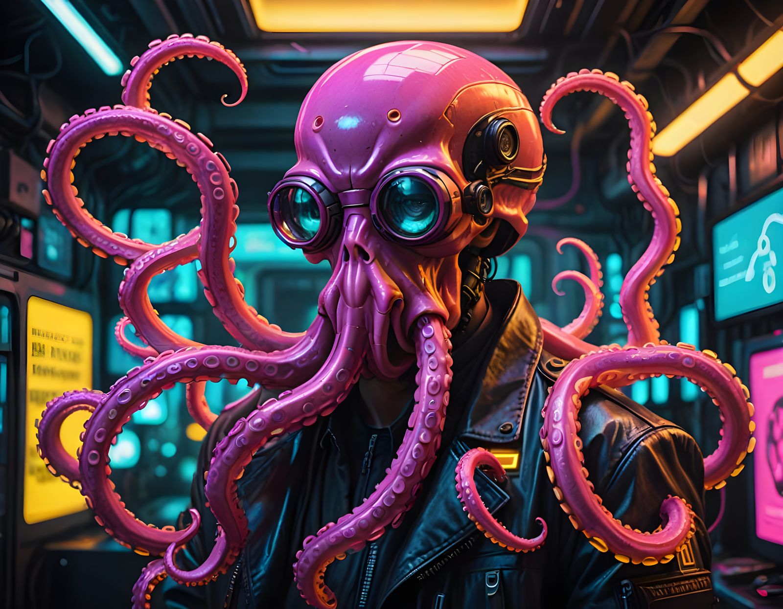 The Mad Scientist - Cyberpunk Octopus Mastermind
