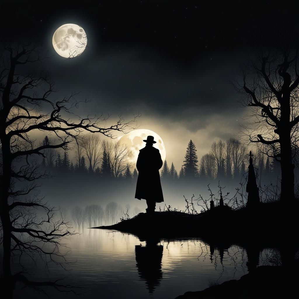 16k resolution, inspired by Caspar David Friedrich and Rembrandt ...