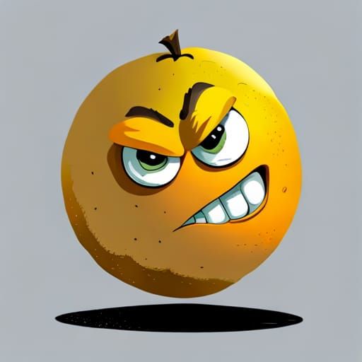 Angry Lemon - AI Generated Artwork - NightCafe Creator