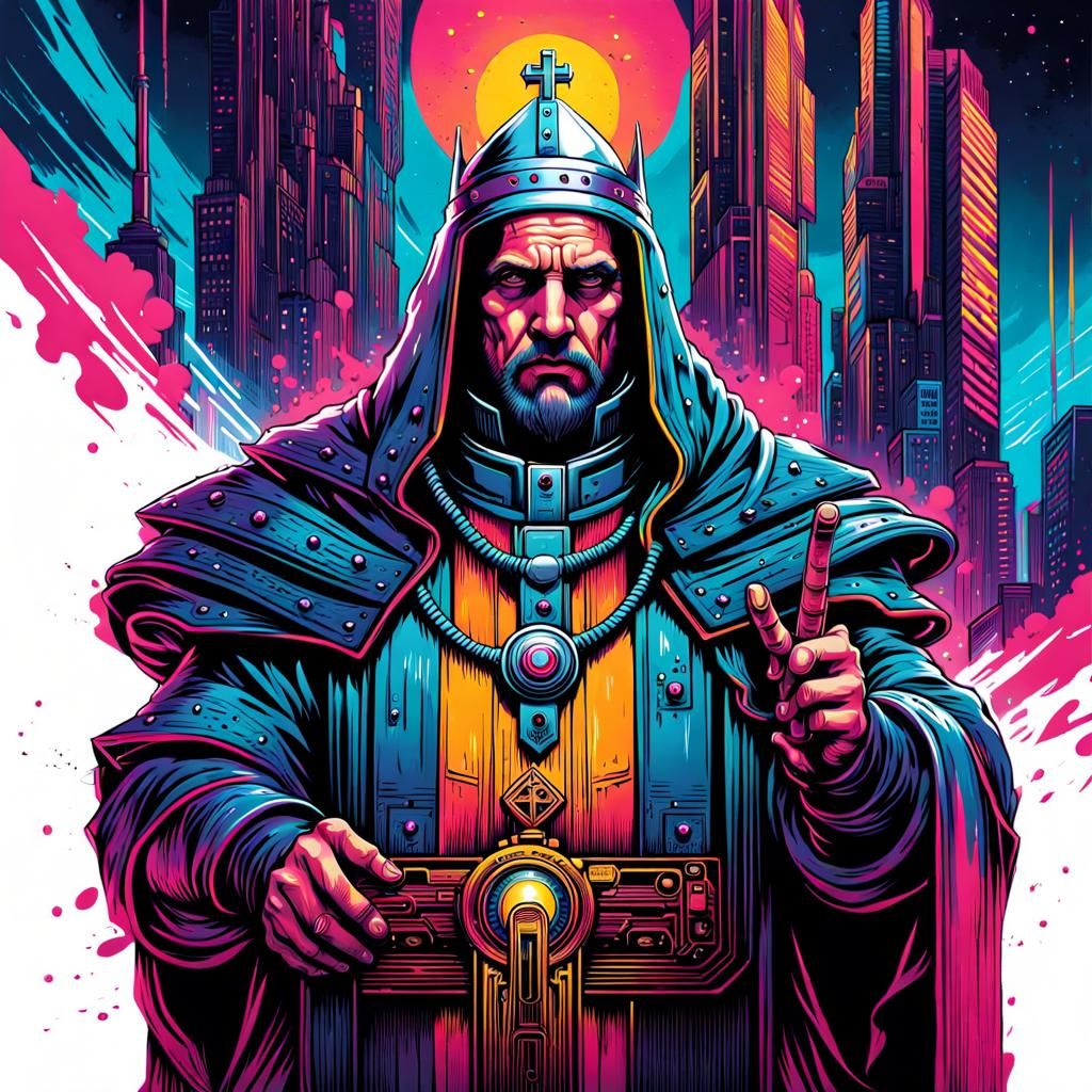 The electric monk - AI Generated Artwork - NightCafe Creator