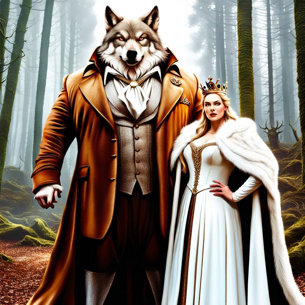 Big Bad Wolf met 'Little White Riding Hood', Jadis of Narnia - AI ...