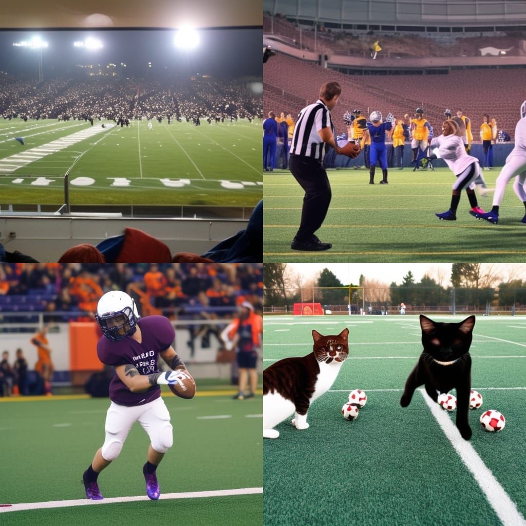football game, with cats - AI Generated Artwork - NightCafe Creator