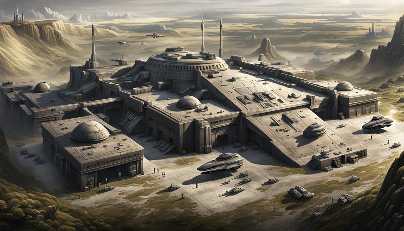 star wars ww2 military base, Epic cinematic, intricate, meticulously ...