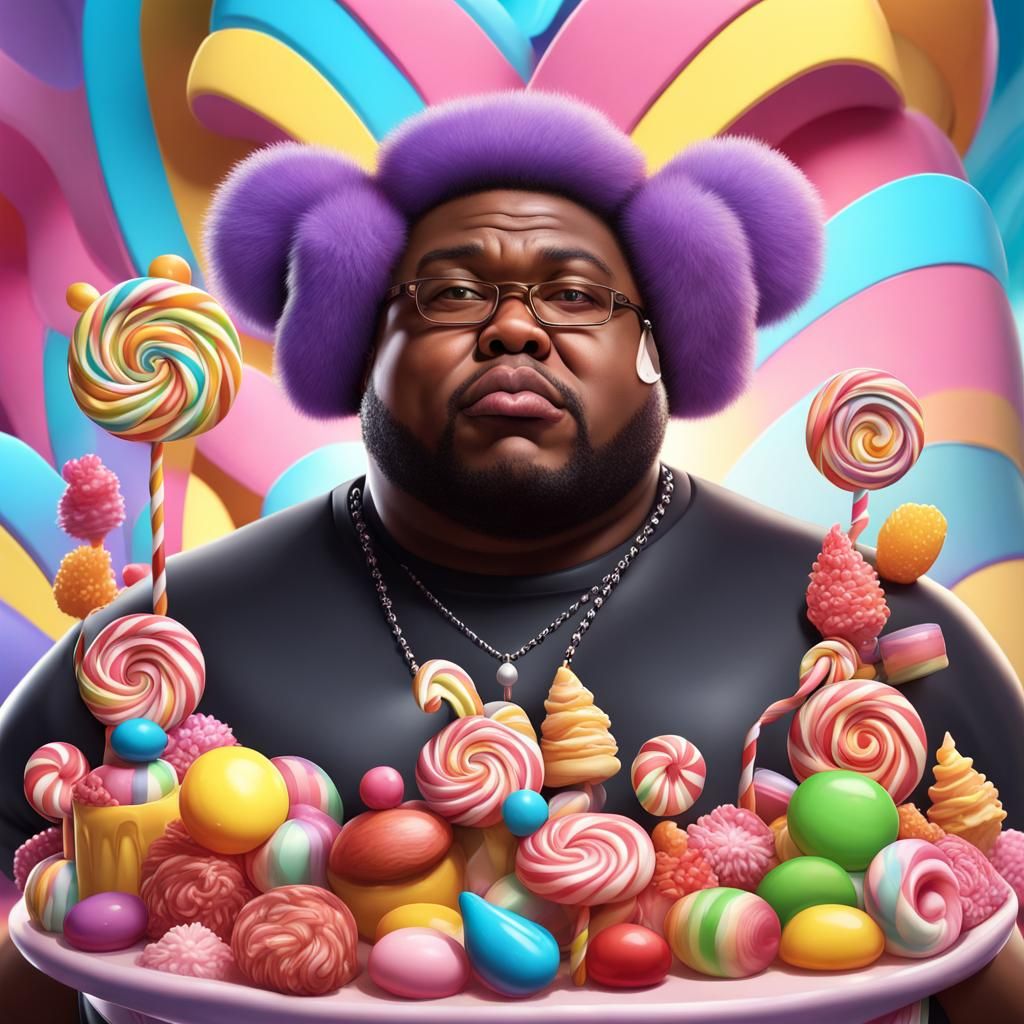 fat black man with cat ears *candy* - AI Generated Artwork - NightCafe ...