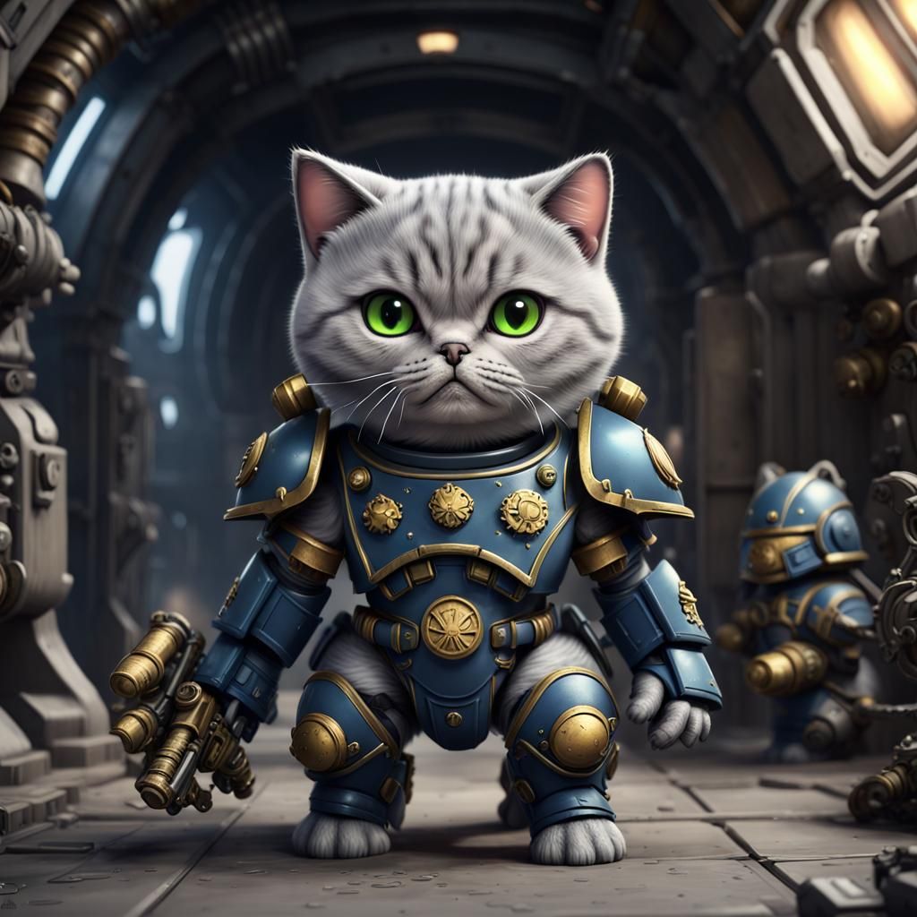 Space Marine Cat - AI Generated Artwork - NightCafe Creator