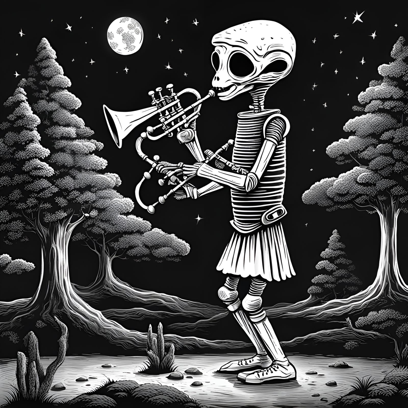 Alien Music - AI Generated Artwork - NightCafe Creator