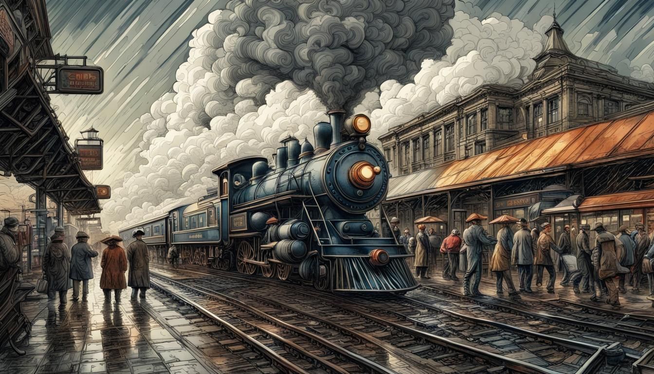 The Train Station - Masterpiece Monday - AI Generated Artwork ...