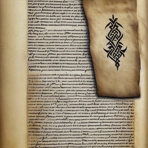 Pre-Nordic Falmer Writing - AI Generated Artwork - NightCafe Creator