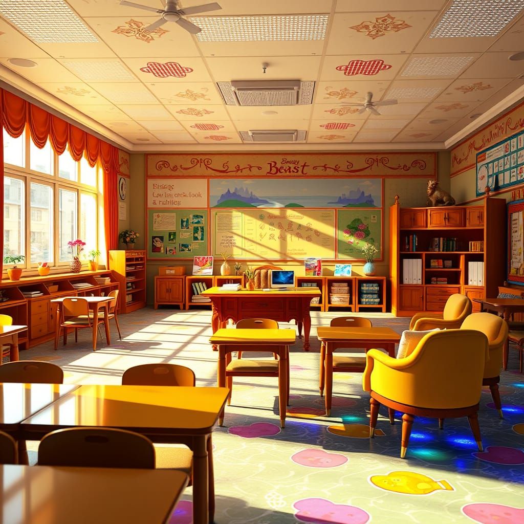 Enchanted Disney-Inspired Classroom in a Japanese ... - AI Art