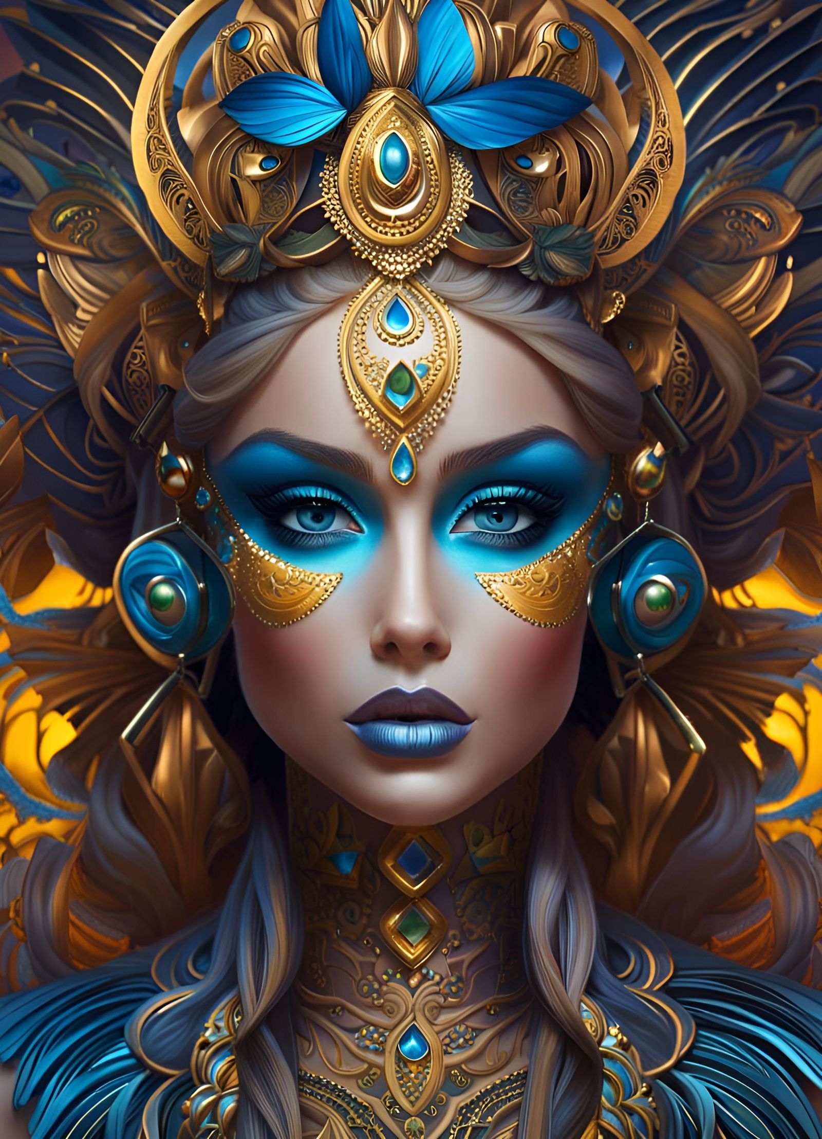 Oriesta - Pure Golden Turquoise - AI Generated Artwork - NightCafe Creator
