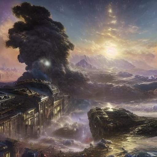 Landscape in style of - AI Generated Artwork - NightCafe Creator