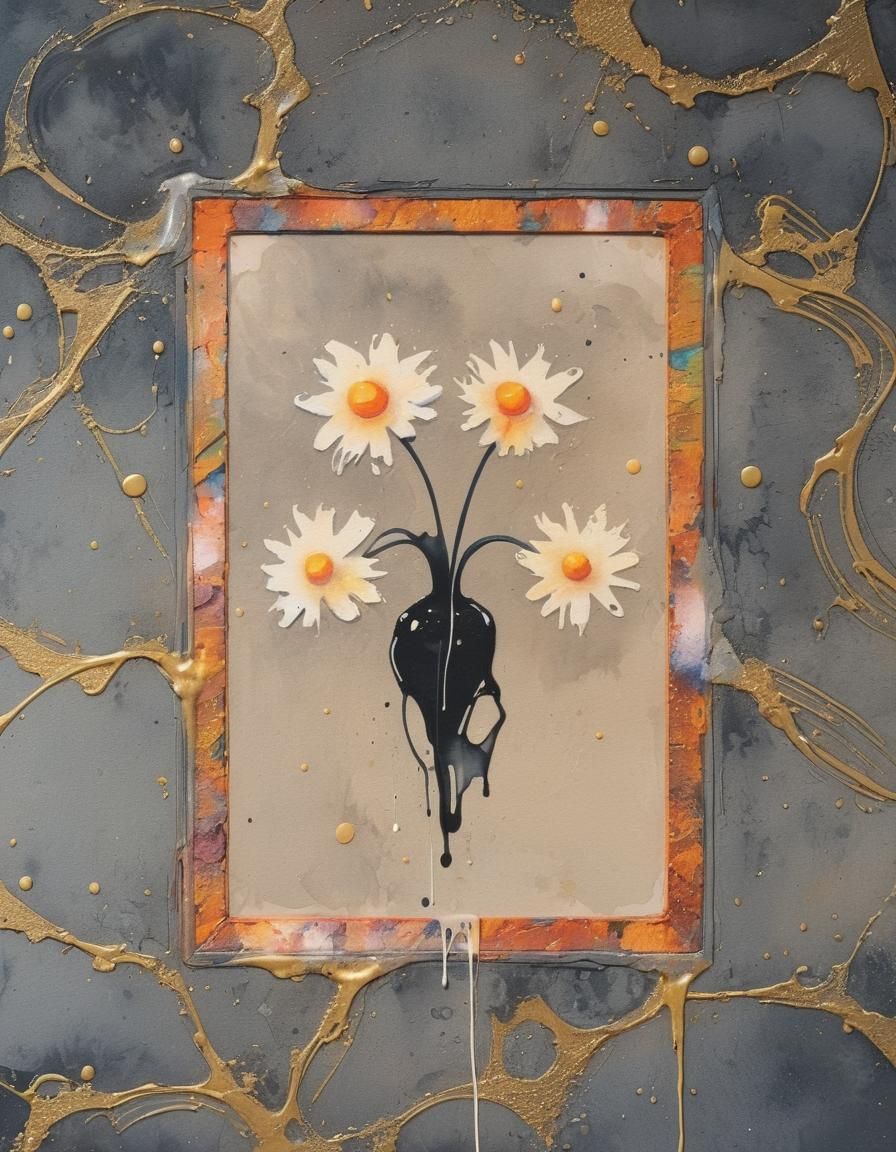 Loose, flowy and atmospheric watercolor painting flowers