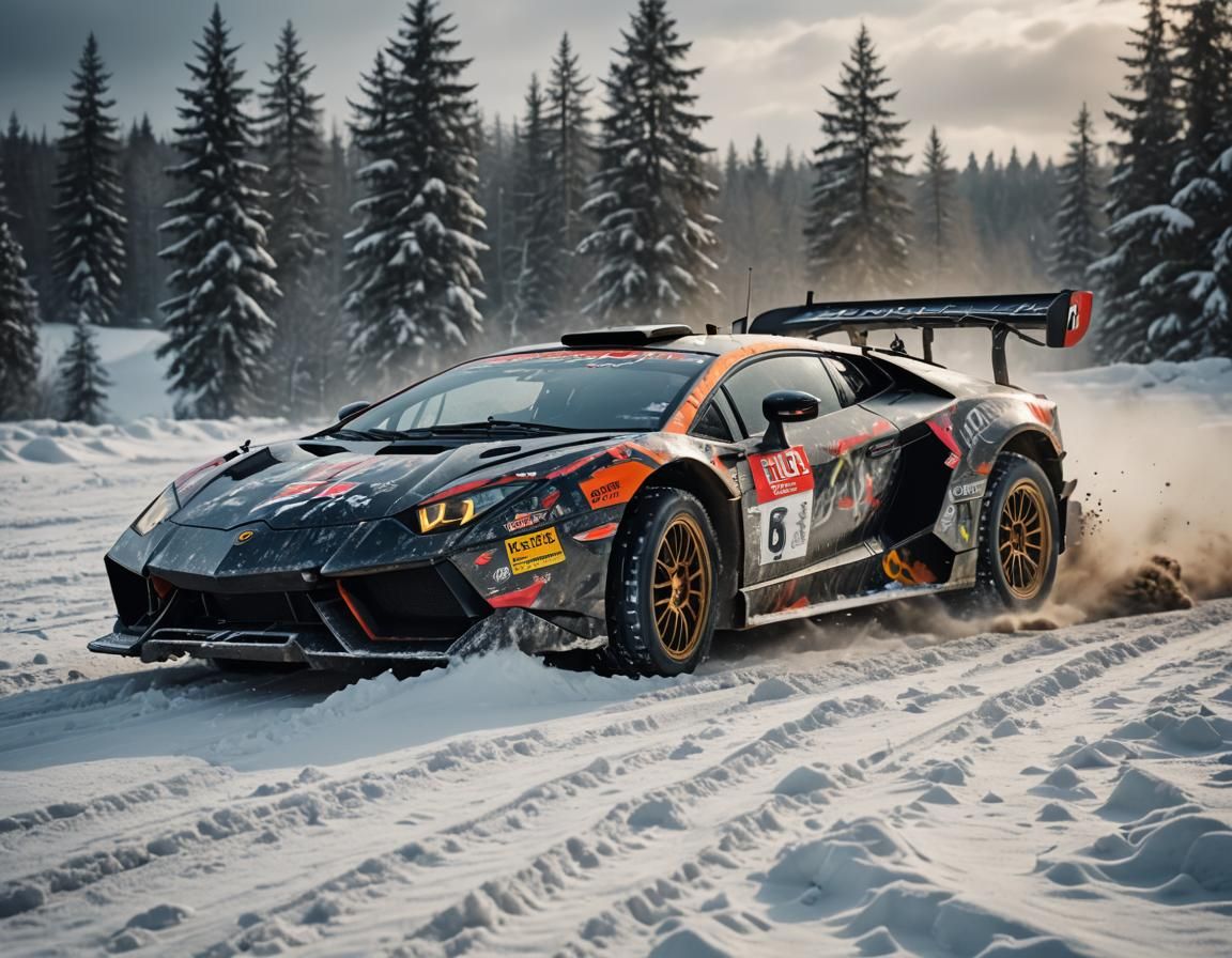 rally lamborghini - AI Generated Artwork - NightCafe Creator