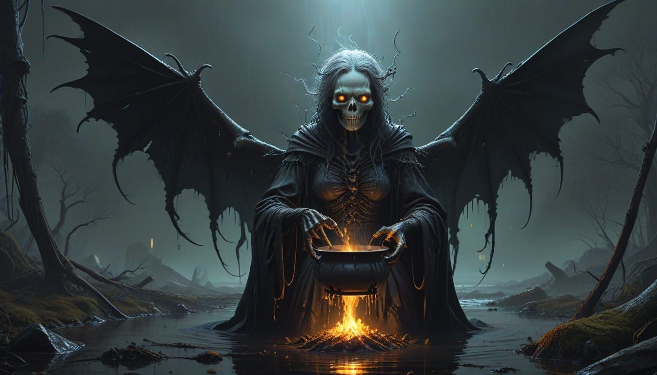 Dung Beatle Soup - Grotesque Witch Captures Delicate Fairy O...