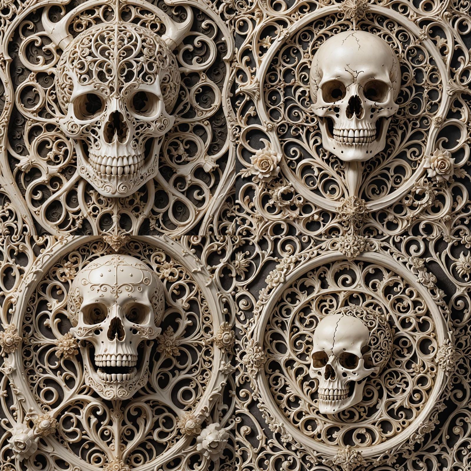 Filigree and Bone - Ethereal Filigree Meets Macabre Bone Art