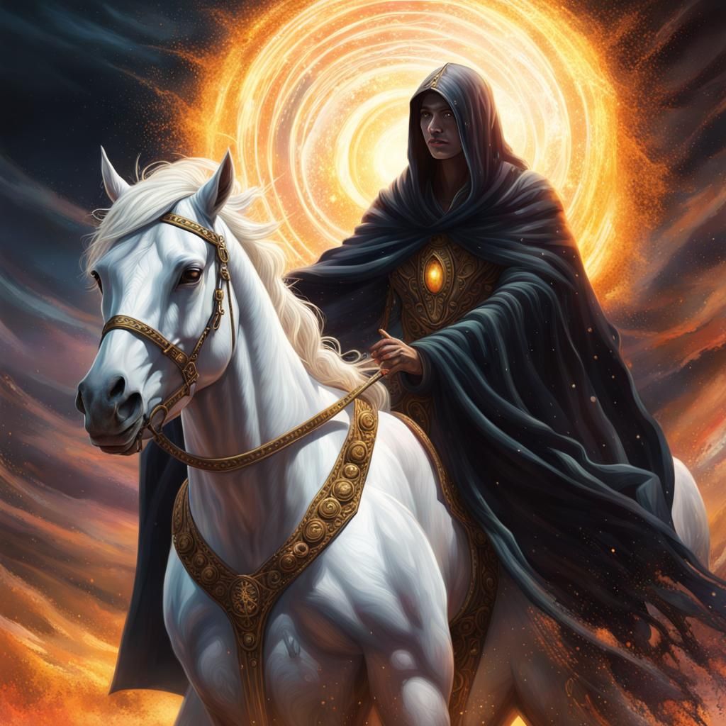 Death on a White Horse - AI Generated Artwork - NightCafe Creator