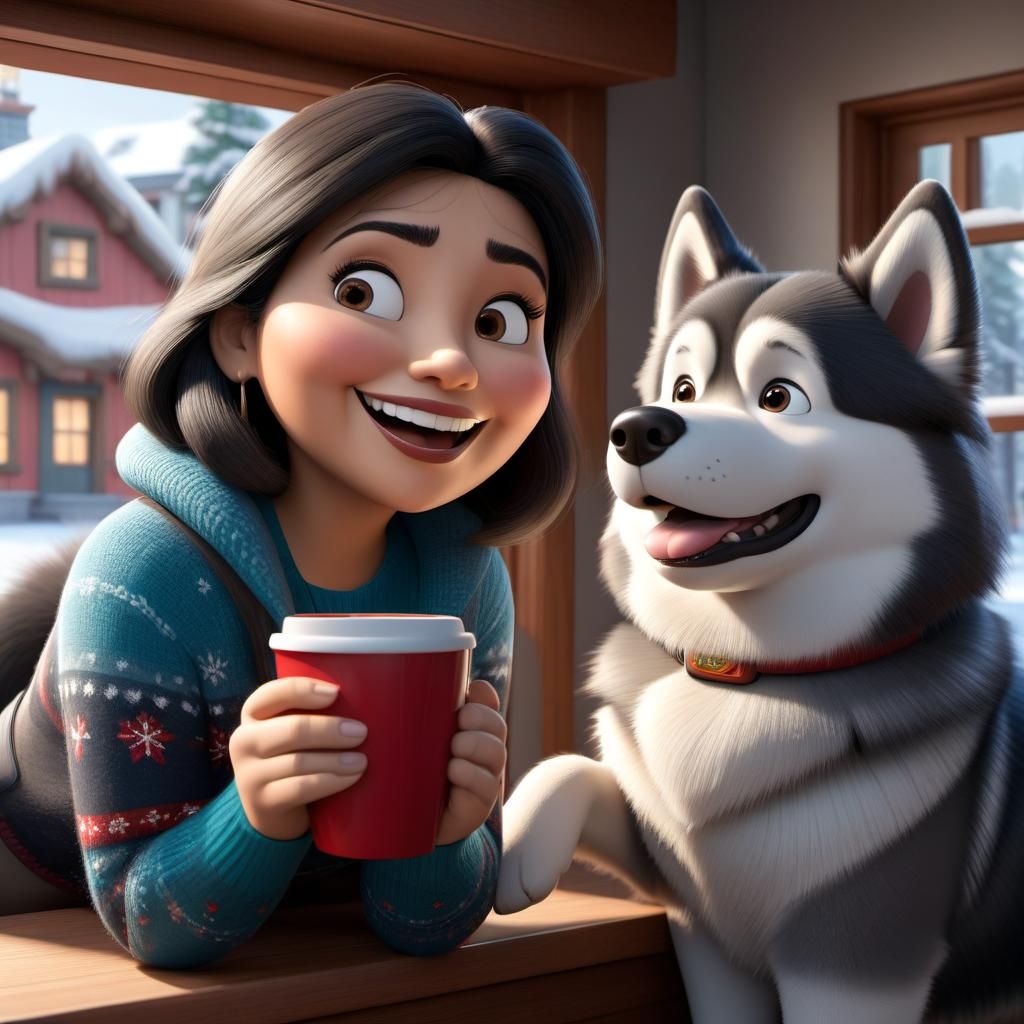 Christmas Coffee Pals I - AI Generated Artwork - NightCafe Creator